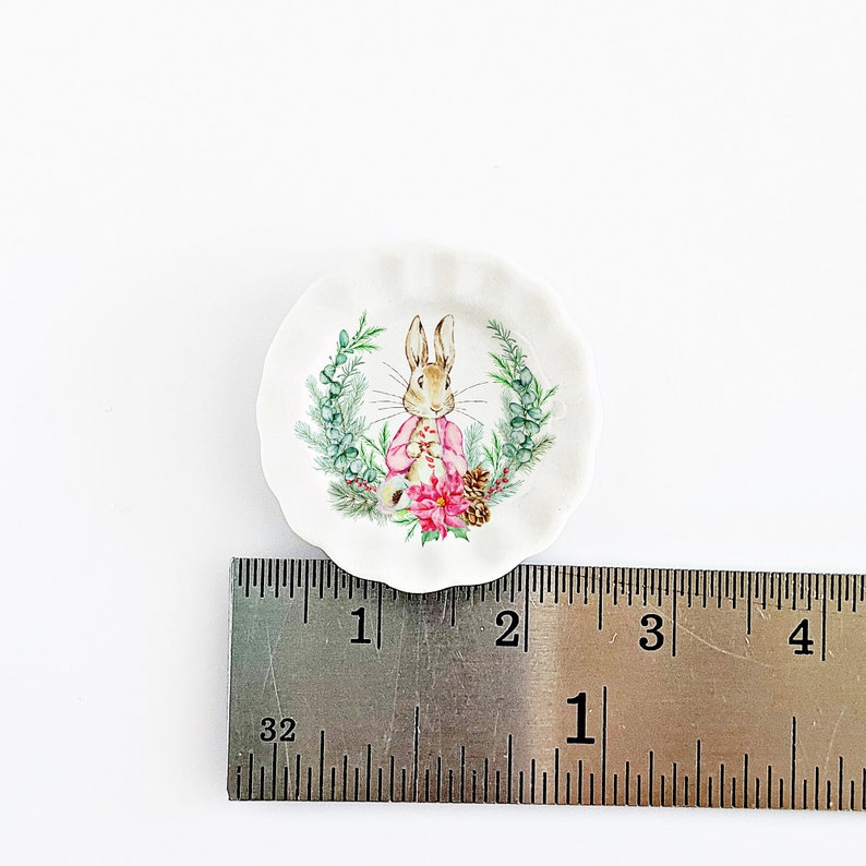 Miniature Ceramic Plates Bunny – Dollhouse Kitchen Decor (set of 6) - Etsy