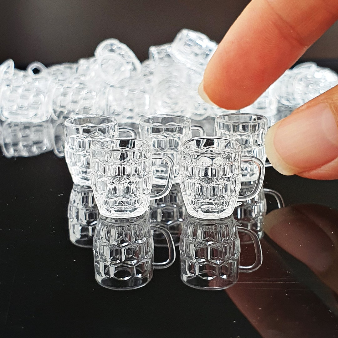 Dollhouse Miniatures Clear Glass Cup Beer Beverage for Doll House ...