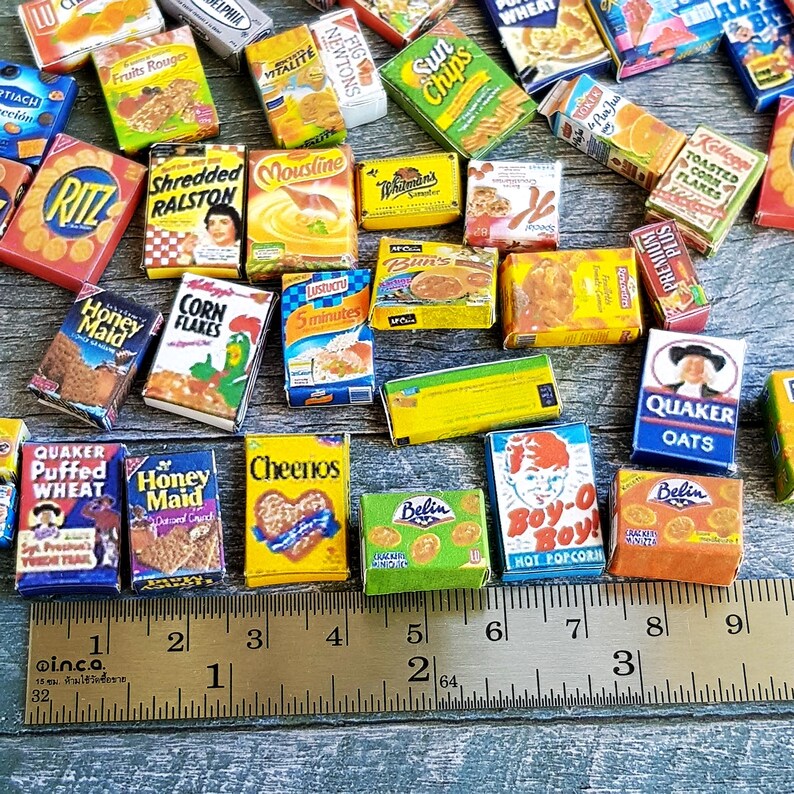 19 Style DIY Cereal Boxes Miniatures Groceries Box PRINTABLE - Etsy