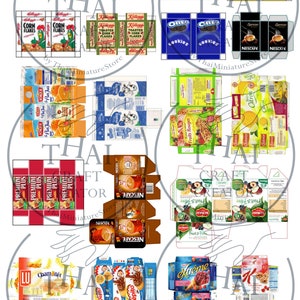 19 Style DIY Cereal Boxes Miniatures Groceries Box PRINTABLE File ...