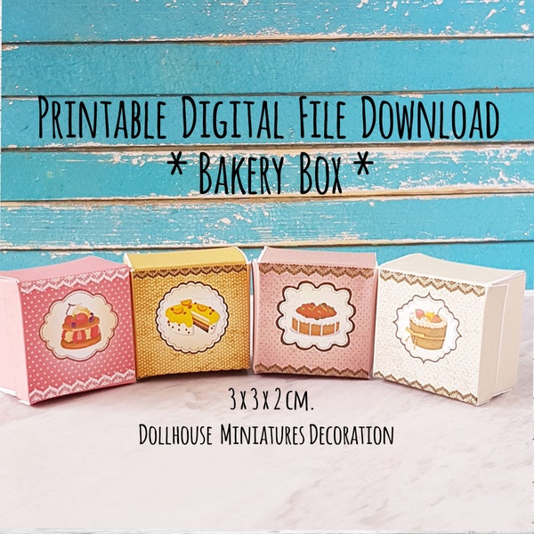 Miniature Bakery Boxes Printable - Etsy