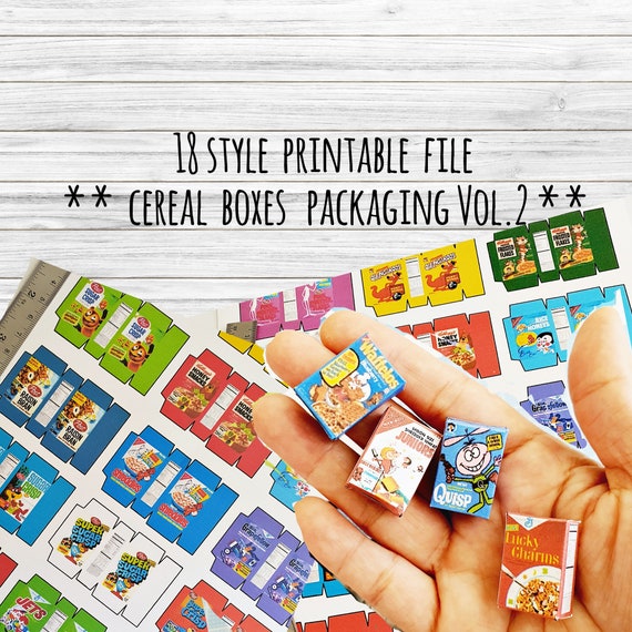 18 Style Vintage Cereal Boxes Vol.2 Miniatures Tiny Dolls - Etsy