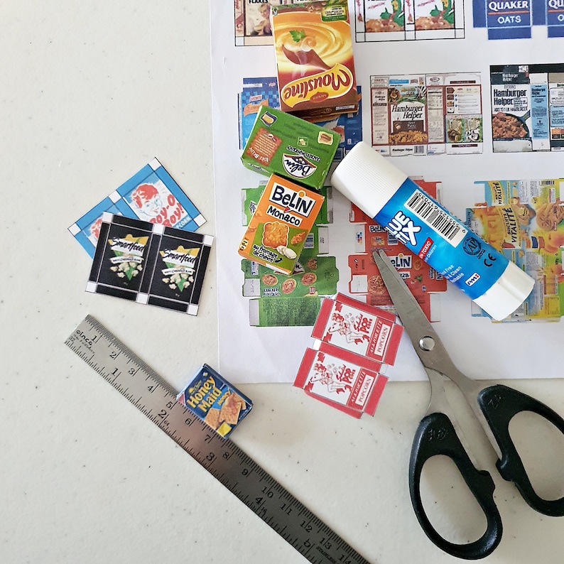 19 Style DIY Cereal Boxes Miniatures Groceries Box PRINTABLE - Etsy