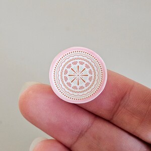 Decorative Miniatures Pink Boho Ceramic Plates Pottery Handmade, Tiny ...
