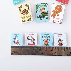 35 Style Miniatures Printable Christmas Card Dollhouse Decoration Gifts ...