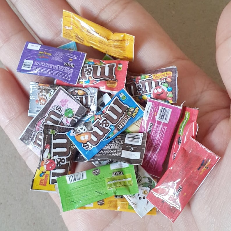 2 Sheet A4 Paper Print 58 Style DIY Miniatures Snack Candy - Etsy