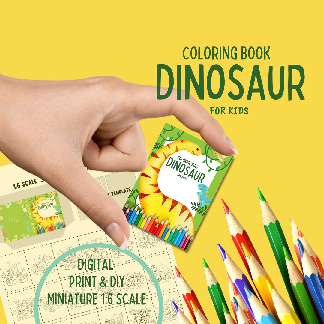 Mini Coloring Book : Dollhouse Library Decor (digital Download) - Etsy