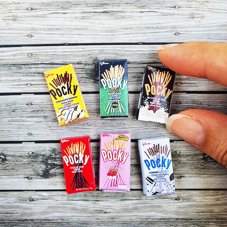 6 Style Miniatures Snack Candy Chocolate POCKY Box Packaging - Etsy