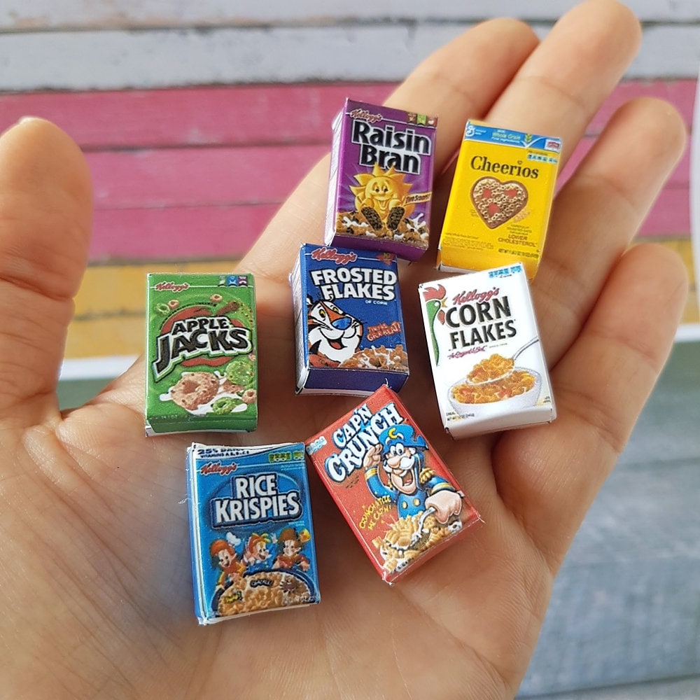 Dollhouse Miniatures Food Groceries Packaging Box Cereal - Etsy