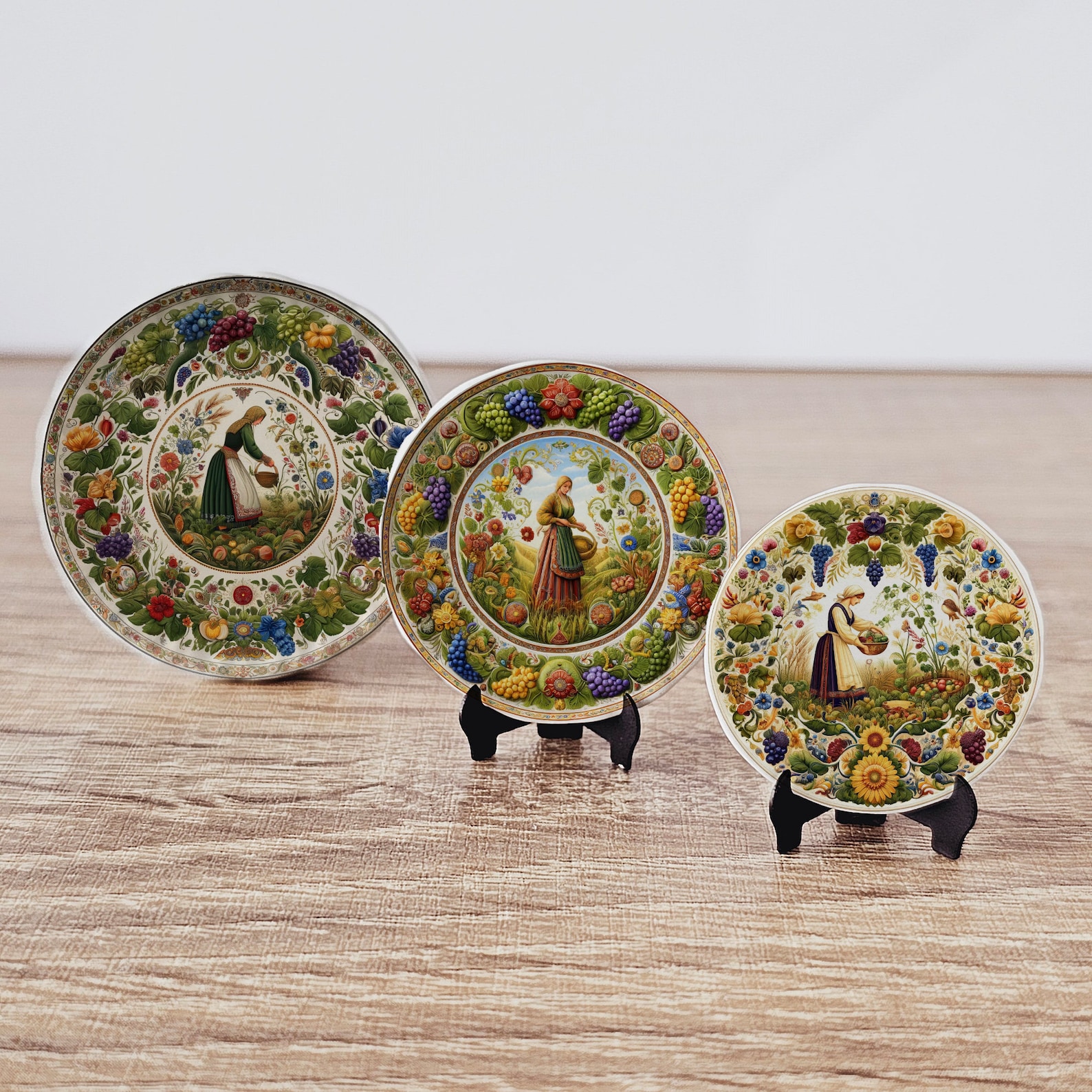 Decorative Miniature Ceramic Plates : Vintage Plate Farmhouse Dollhouse ...