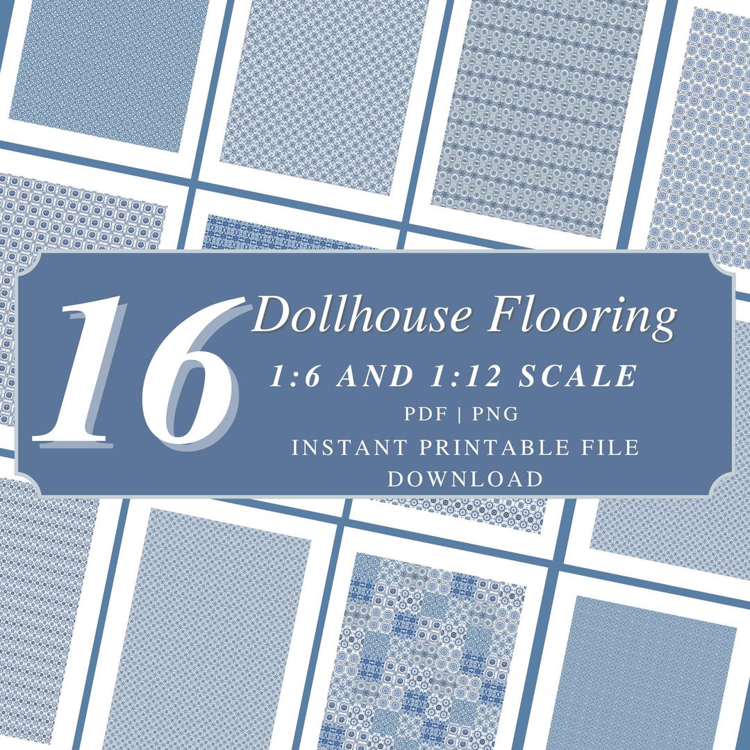 Dollhouse Flooring Tiles, Digital Instant Download, Dollhouse ...