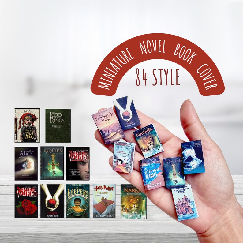 Printable Miniature Book Covers Set : 84 Bestseller Novel Series ...