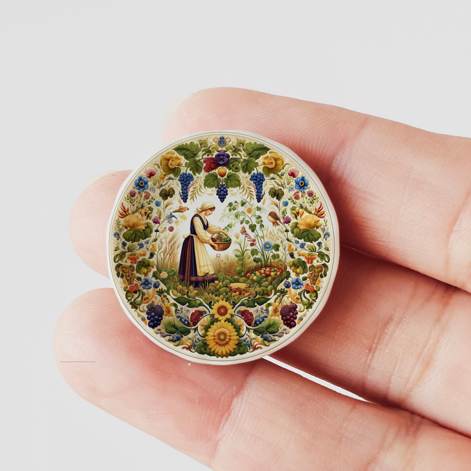 Decorative Miniature Ceramic Plates : Vintage Plate Farmhouse Dollhouse ...