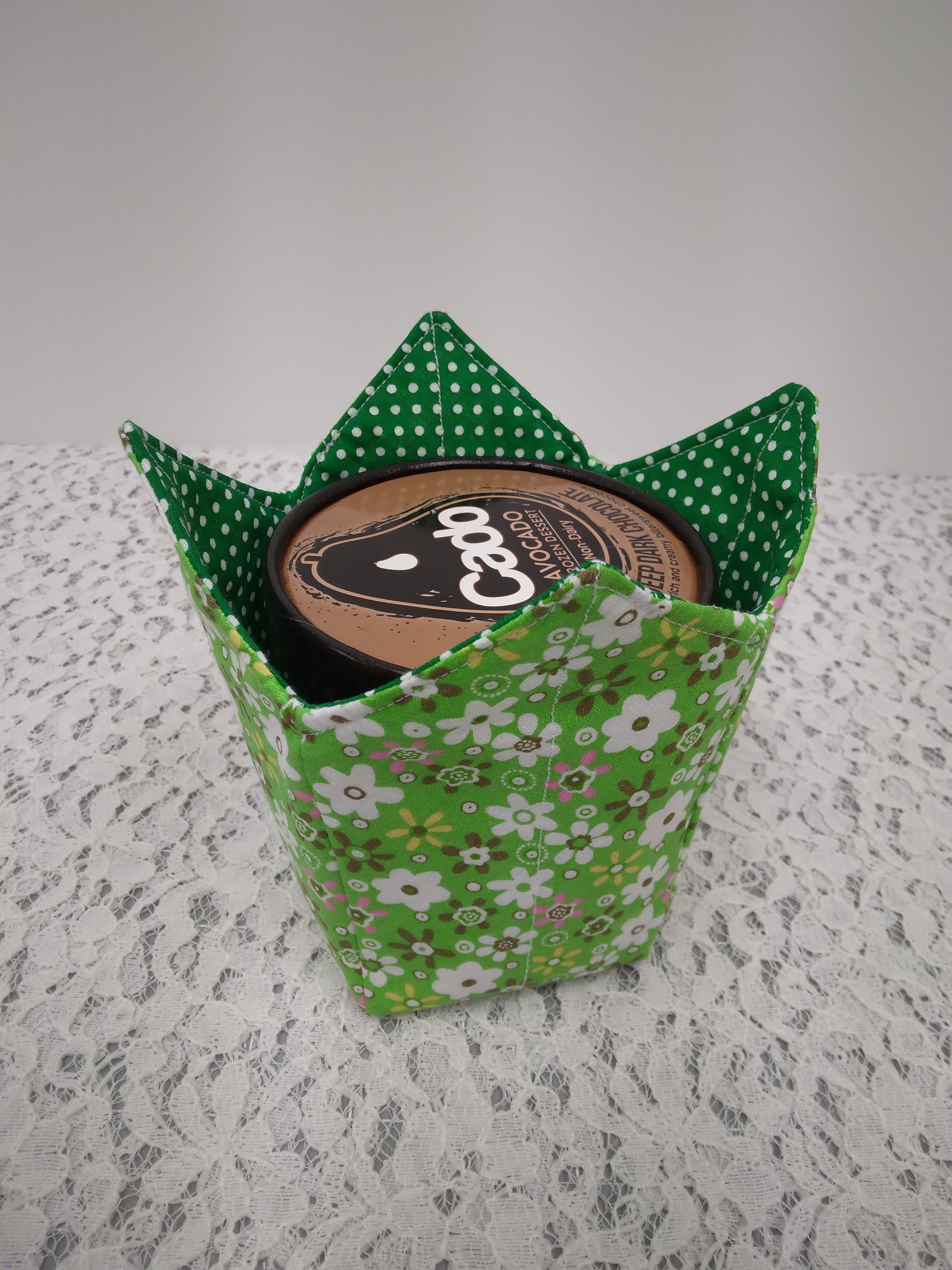 Cute Pint Ice Cream Cozy or Cup of Soup Cozy Handmade - Etsy