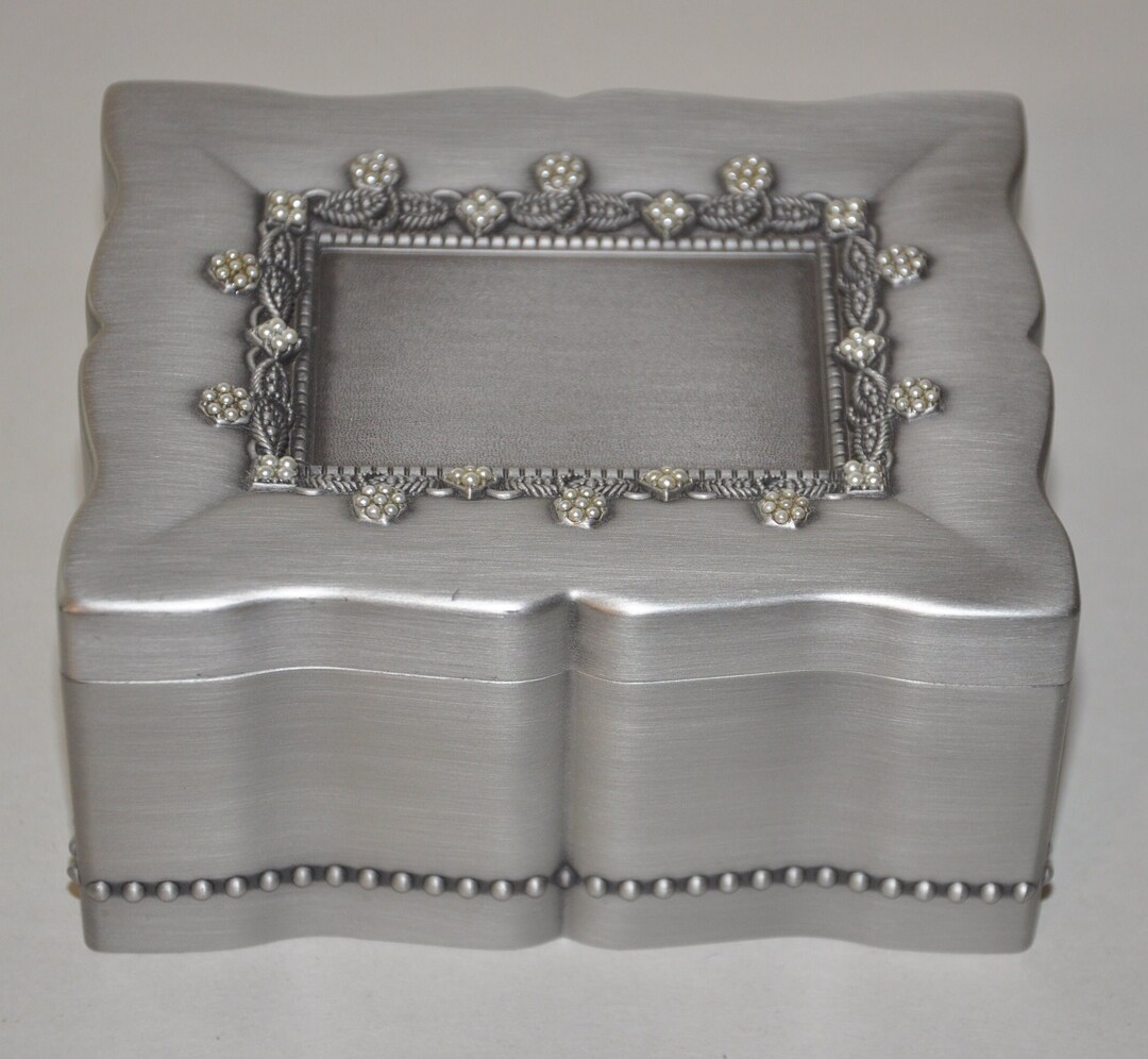 Things Remembered Polished Silver Metal Jewelry Box - Etsy