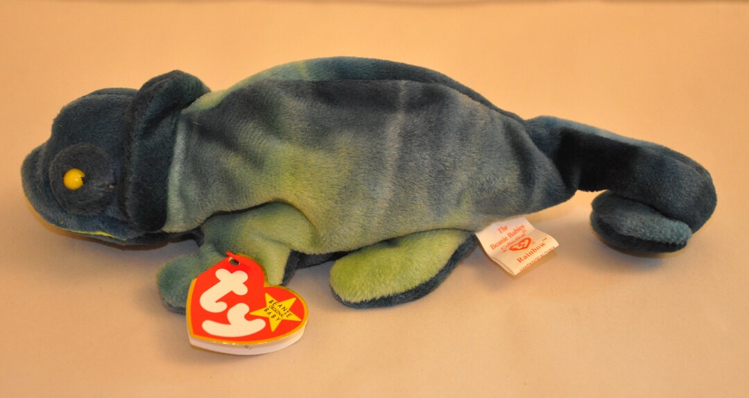 Chameleon Beanie Babie Rainbow by Ty Wrong Fabric - Etsy