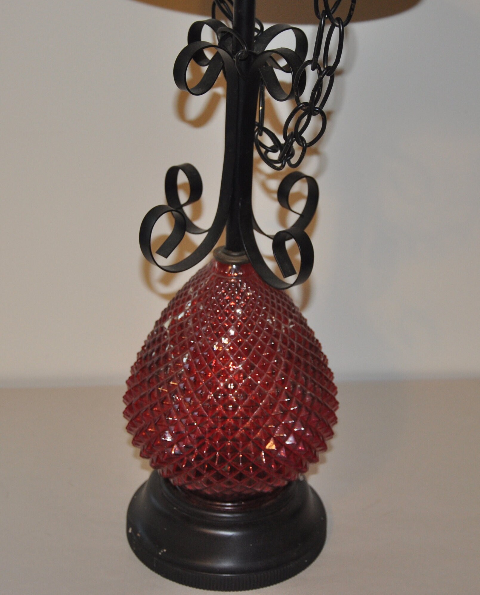 Black Metal Red Diamond Glass Globe Smoking Stand Ashtray - Etsy