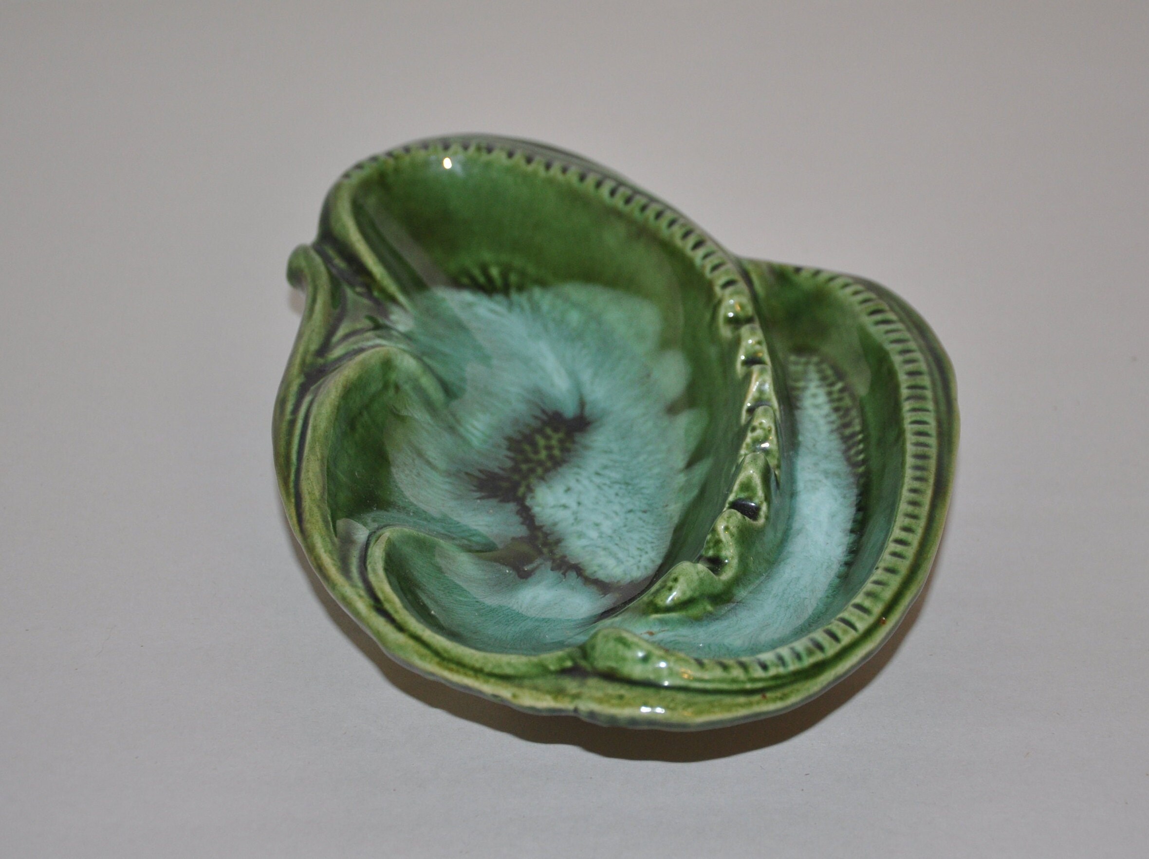 Ashtray Vintage CALIF USA Pottery 678 Green - Etsy