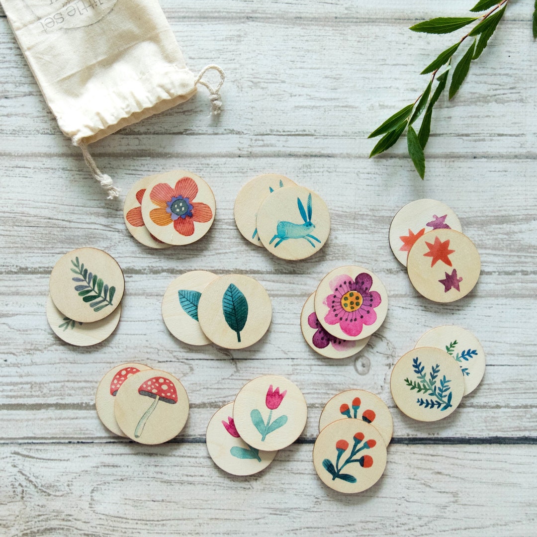 Wooden Memory Game Easter Games for Kids Memory Match Story - Etsy