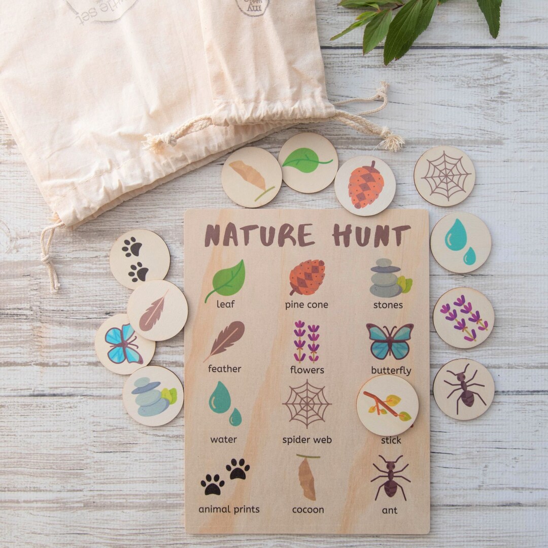 Activity Board, Nature Hunt, Nature Activities, Outdoor Toys, Wooden ...
