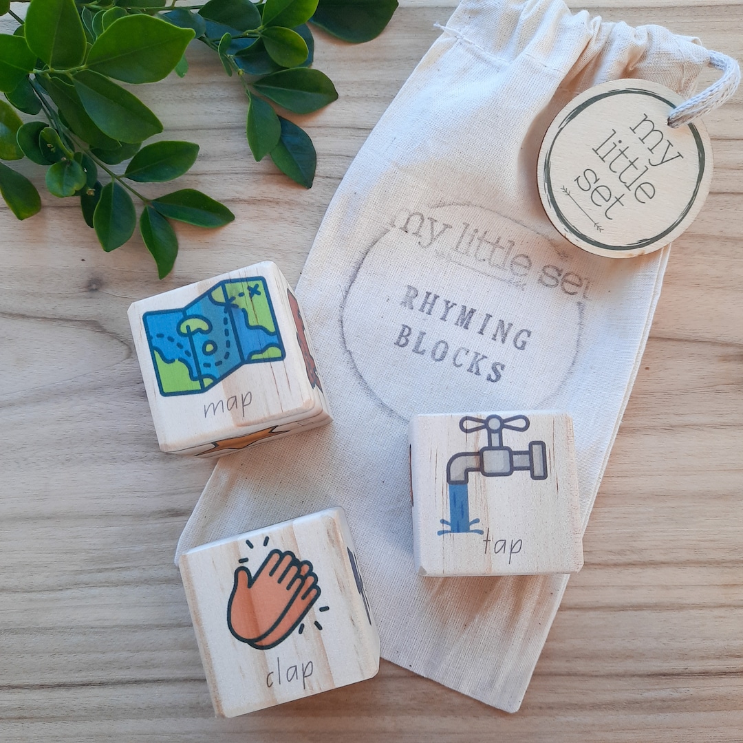 Rhyming Words, Block Game, Activity for Kids, Birthday Gift for Kids ...