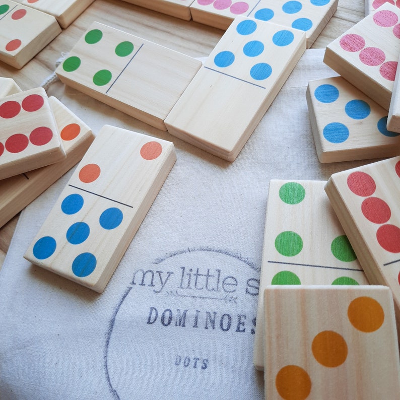 Domino Set, Dominoes, Wooden Games for Kids, Number Activities ...