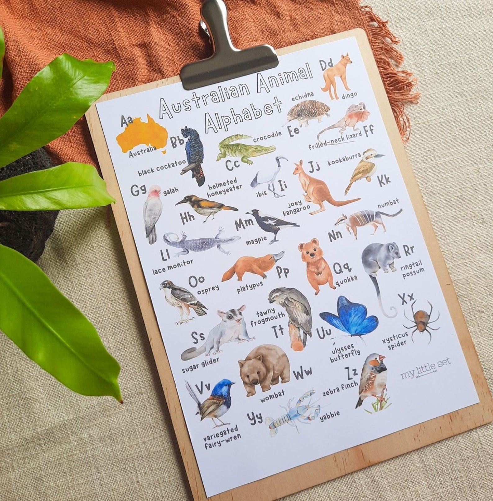 Australian Animal Alphabet, Alphabet Printable, Alphabet Poster, Animal Poster, Educational ...