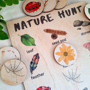 Activity Board, Nature Hunt, Nature Activities, Outdoor Toys, Wooden ...