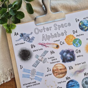 Outer Space Posters, Alphabet Printable, Space Alphabet Poster ...