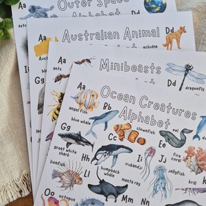 Australian Animal Alphabet, Alphabet Printable, Alphabet Poster, Animal ...