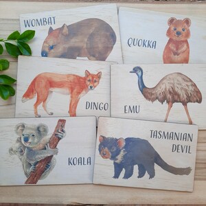 Wooden Flash Cards, Australian Animals, Animal Flash Cards, Language ...