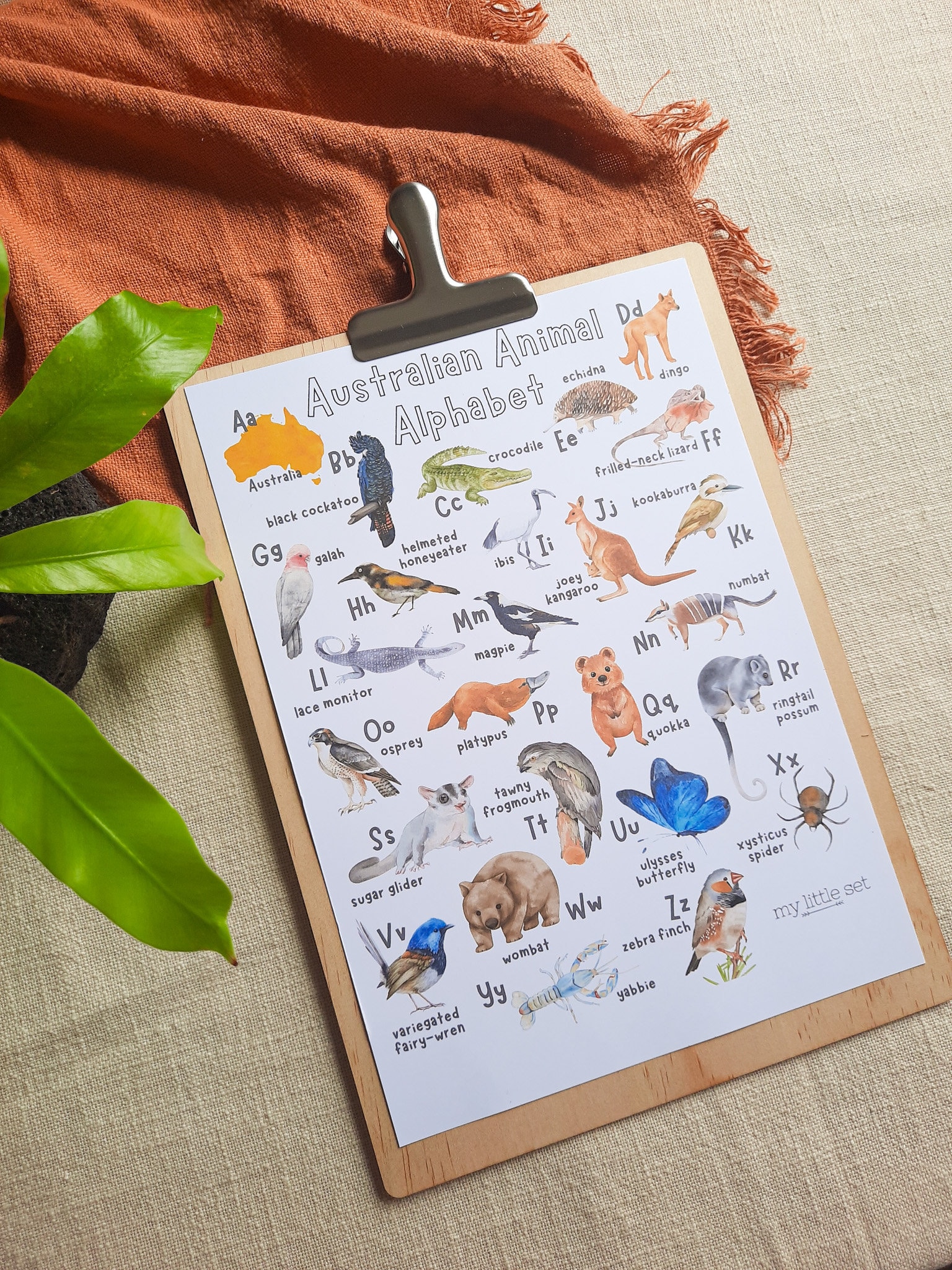 Australian Animal Alphabet, Alphabet Printable, Alphabet Poster, Animal Poster, Educational ...