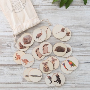 Wooden Memory Game, Australian Animals, Memory Match, Story Stones ...