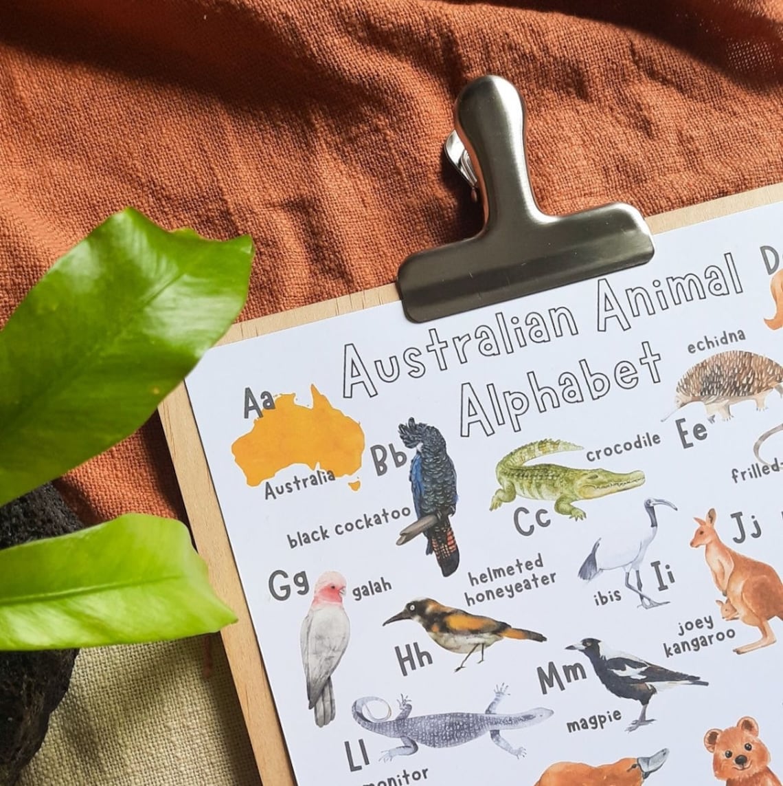 Australian Animal Alphabet, Alphabet Printable, Alphabet Poster, Animal Poster, Educational ...