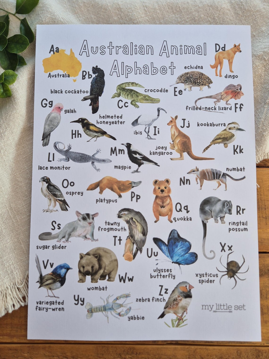 Australian Animal Alphabet, Alphabet Printable, Alphabet Poster, Animal ...