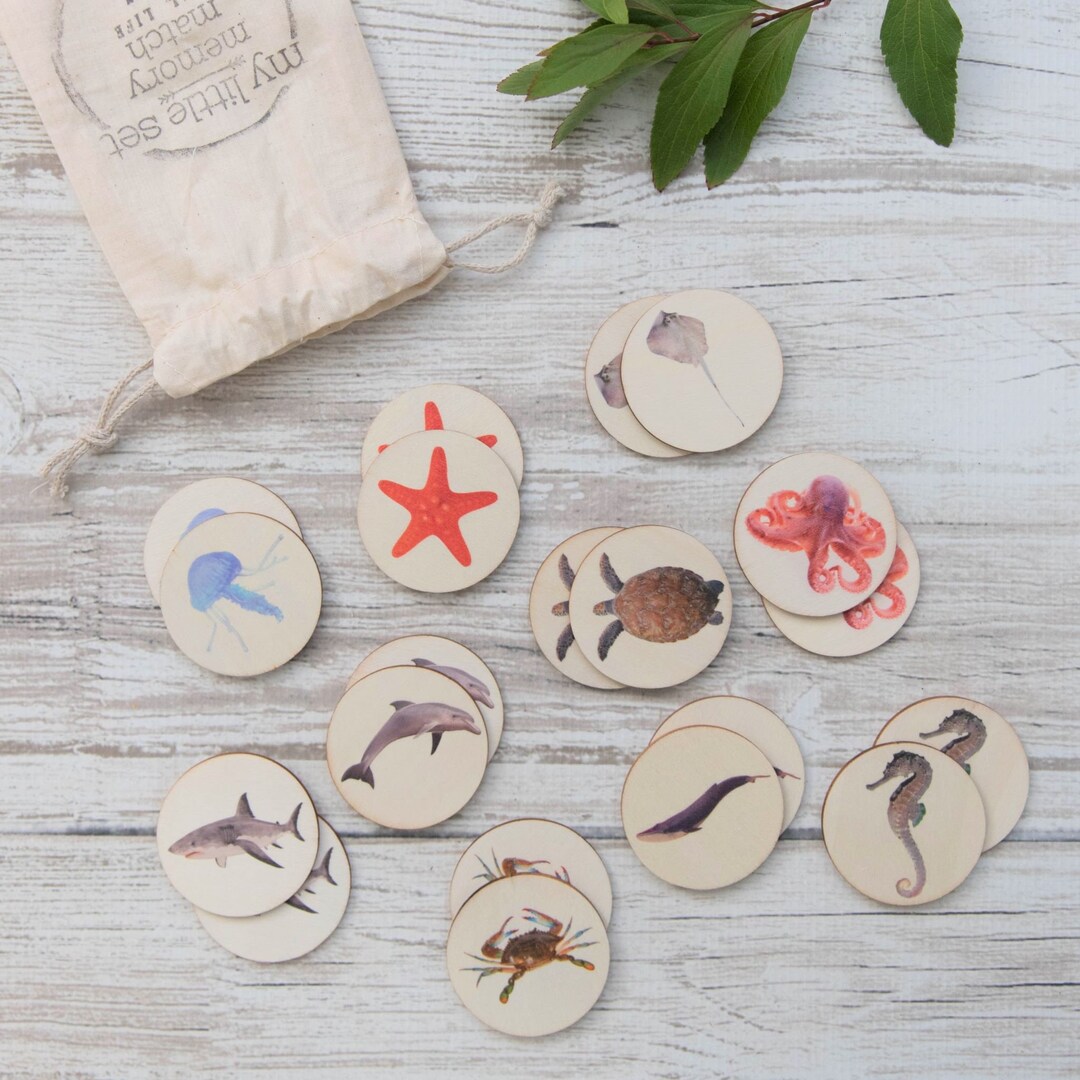 Memory Match, Ocean Animals, Memory Game, Birthday Gift Ideas ...