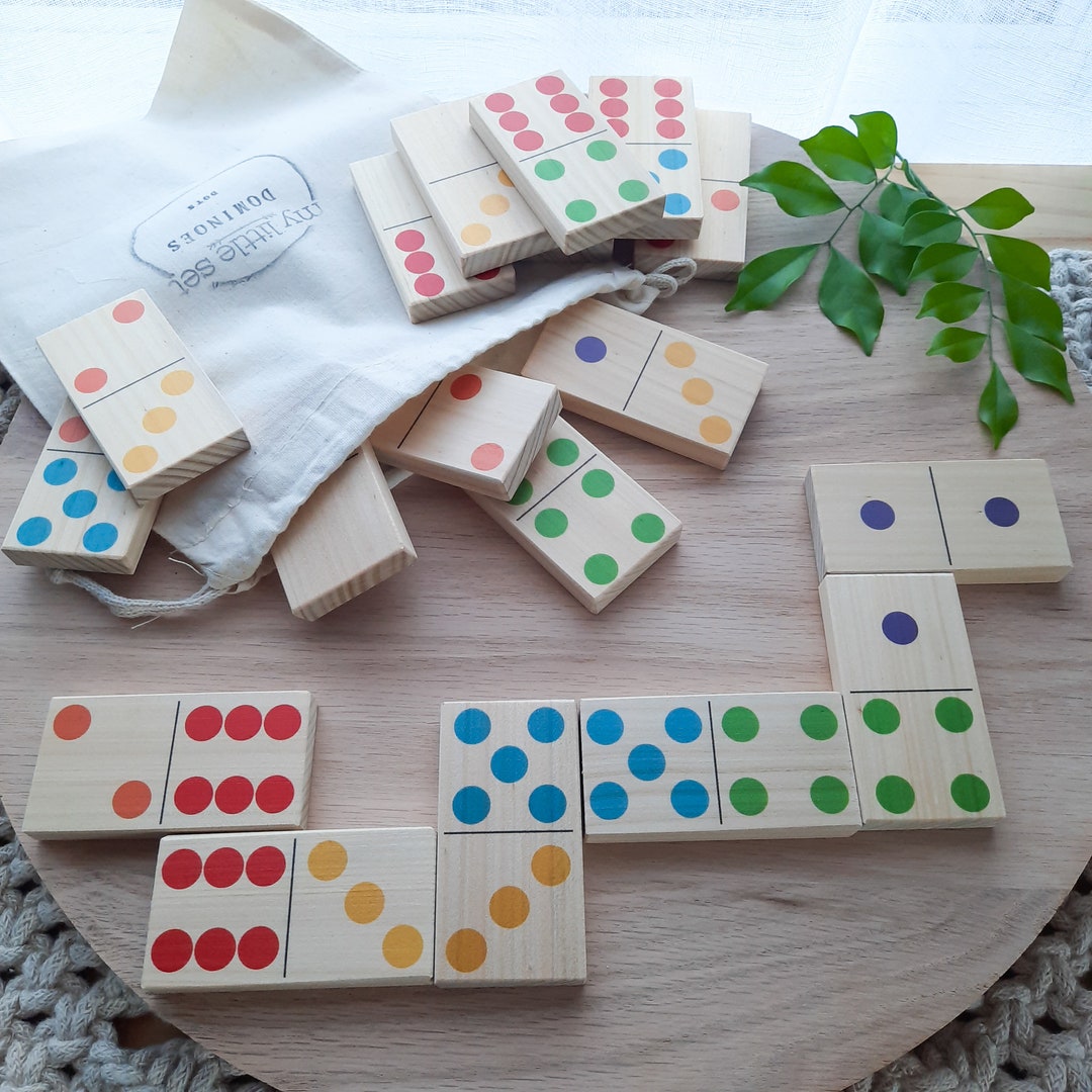Domino Set, Dominoes, Wooden Games for Kids, Number Activities ...