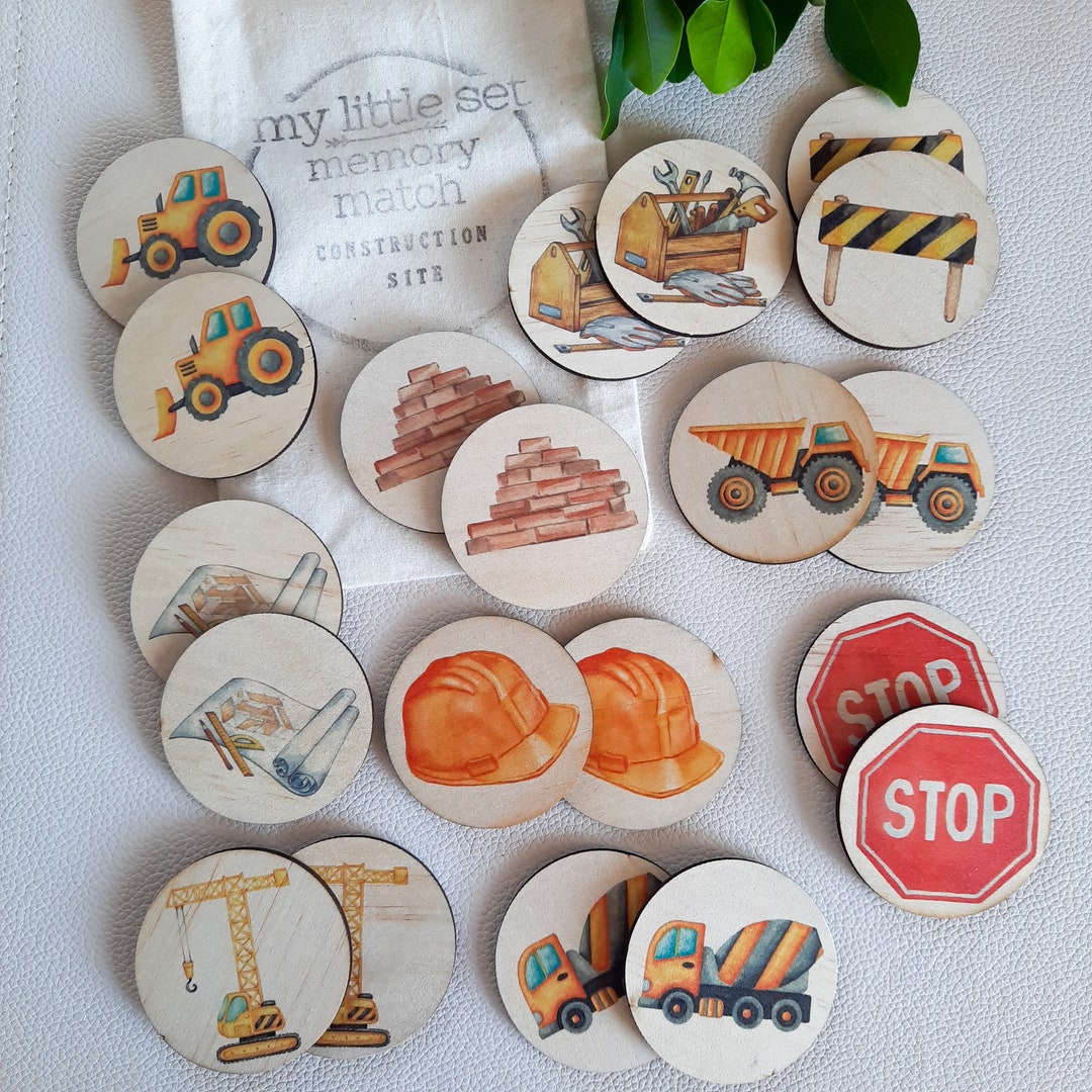 Wooden Memory Game, Construction Game, Memory Match, Story Stones ...