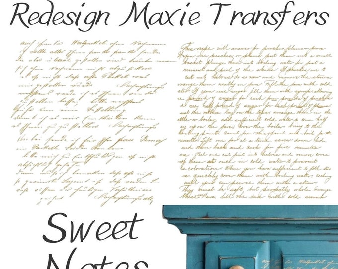 SWEET NOTES Redesign Transfer Two 12 X 12 Redesign With Prima Rub on ...