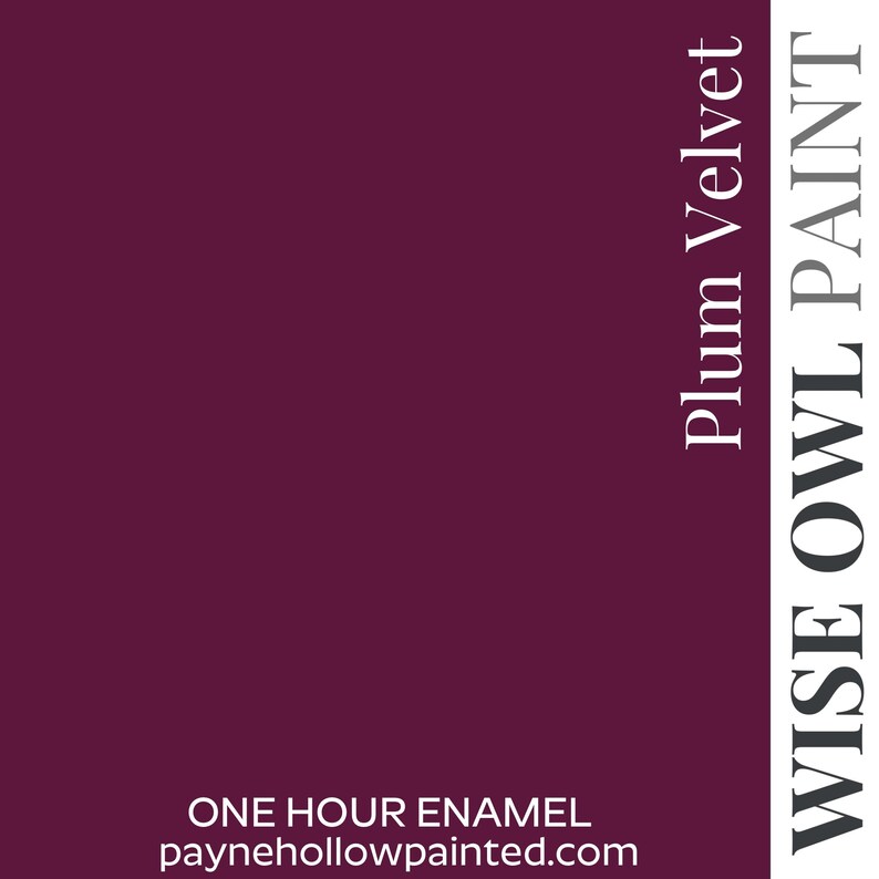 Plum Velvet One Hour Enamel Paint • Deep Plum Purple • Wise Owl Cabinet ...