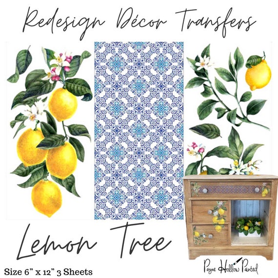 LEMON TREE Transfer Redesign With Prima Three 6 X 12 - Etsy