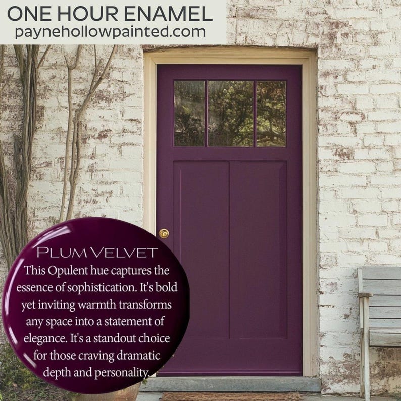 Plum Velvet One Hour Enamel Paint • Deep Plum Purple • Wise Owl Cabinet ...