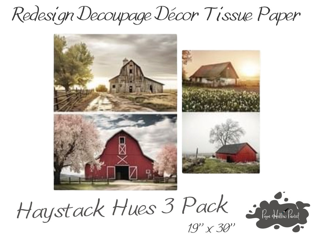 HAYSTACK HUES Redesign Deco Pack Decoupage Tissue Paper by Redesign ...