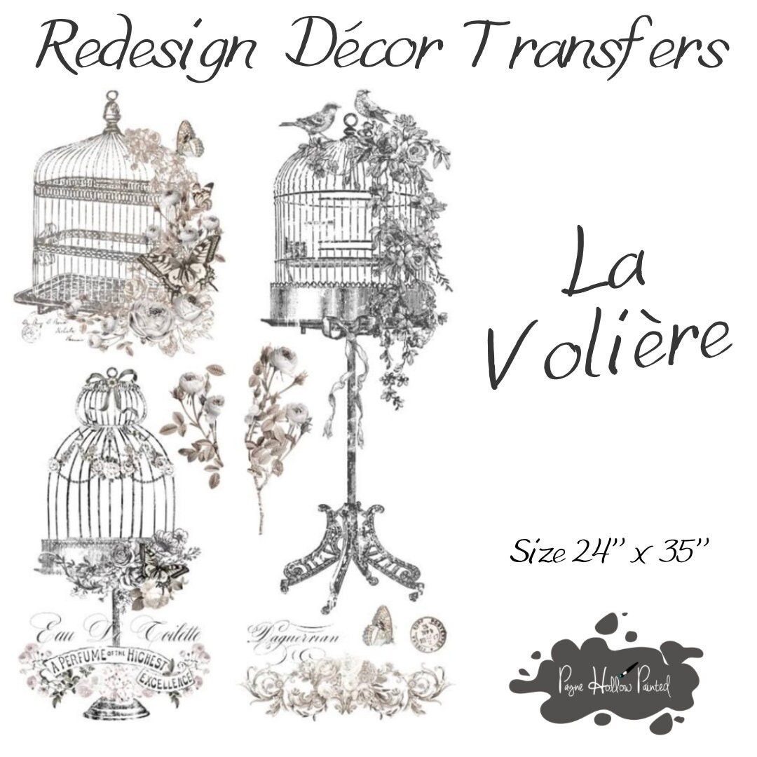 La Voliere Redesign Transfer • 24 X 35 • Redesign With Prima • Rub on ...