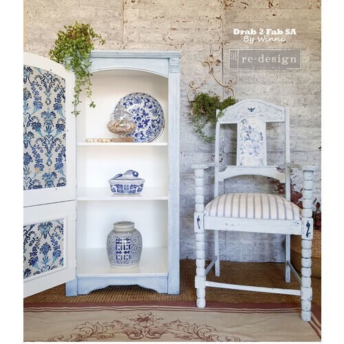 Decoupage Tissue Paper COBALT FLOURISH Redesign With Prima | Etsy