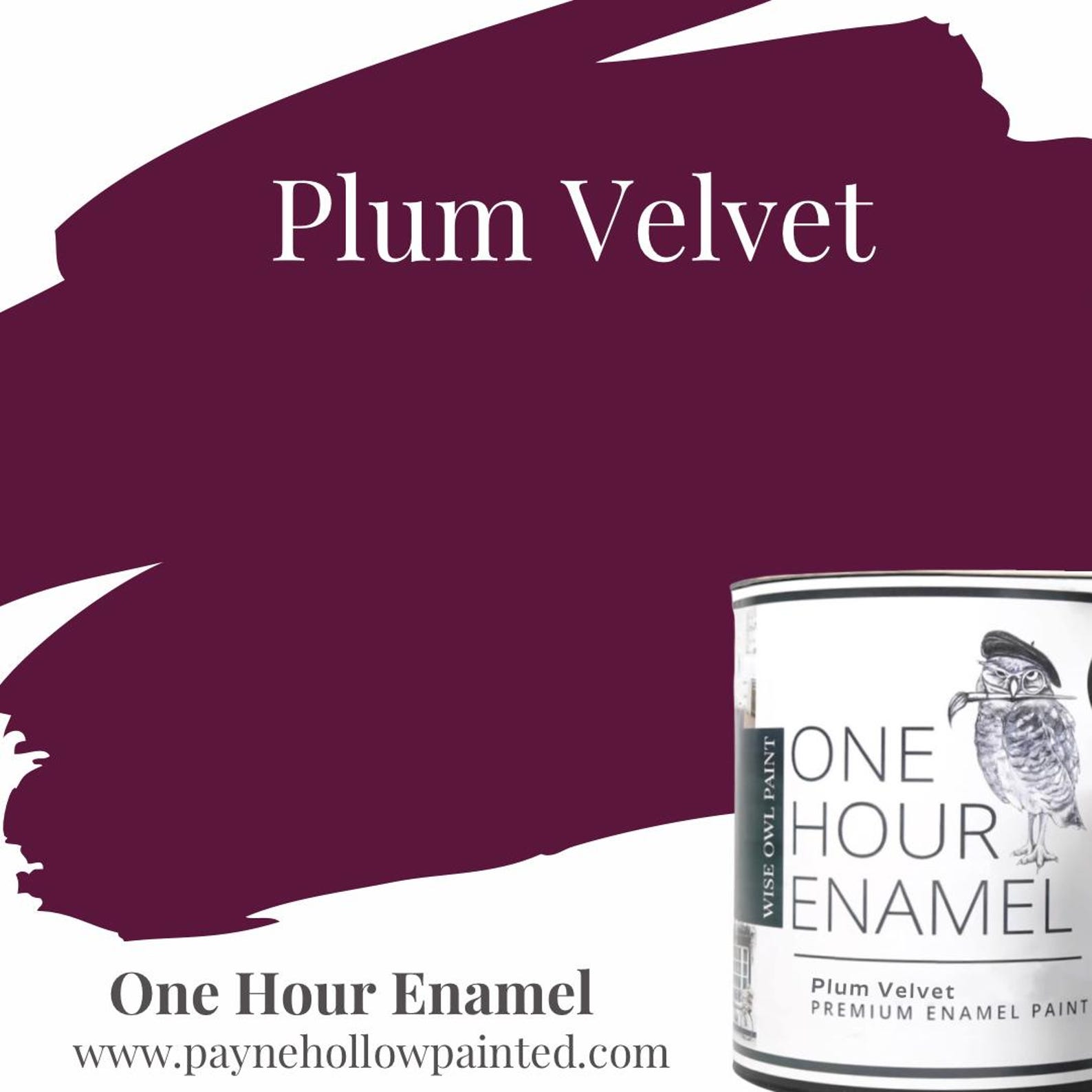 Plum Velvet One Hour Enamel Paint • Deep Plum Purple • Wise Owl Cabinet ...