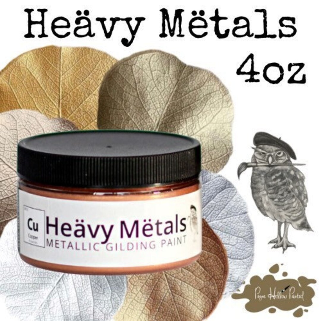 Wise Owl HEAVY METALS Metallic Gilding Paint 4oz Set of 6 - Etsy