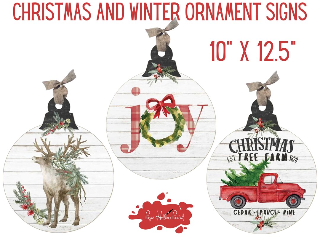 Christmas Ornament Sign • Ornament Sign • 10 X 12.5 • Christmas Decor ...