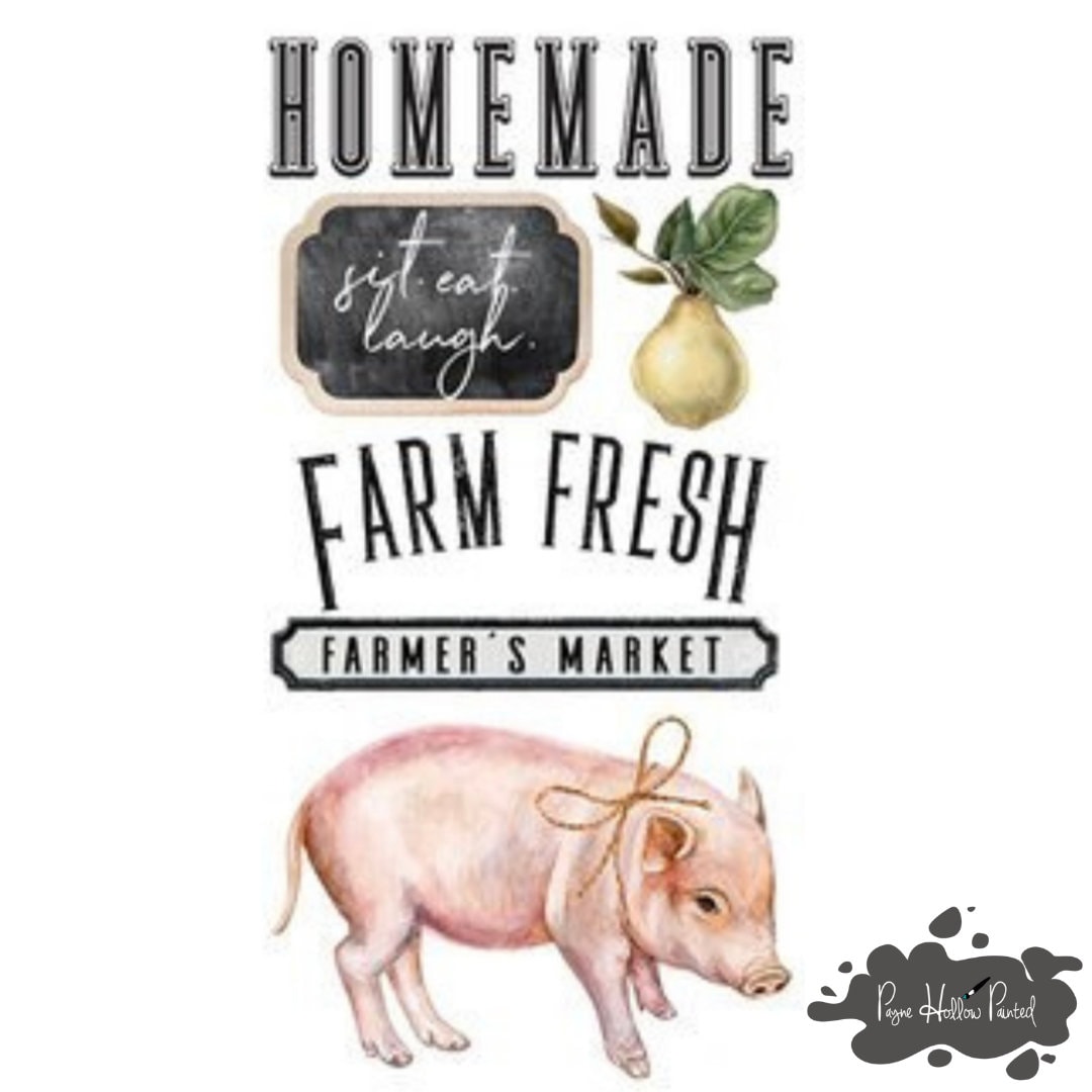 FARM FRESH Redesign Transfer • 3PK 6 X 12 • Redesign With Prima • Rub ...
