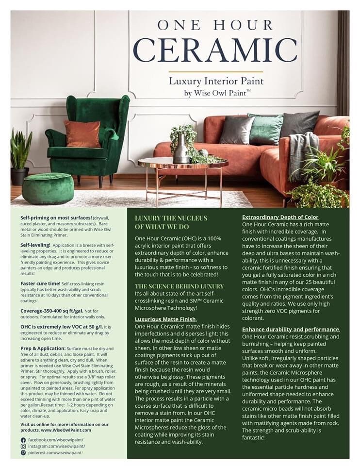 ICONIC GRAY One Hour Ceramic Interior Paint by Wise Owl | Etsy